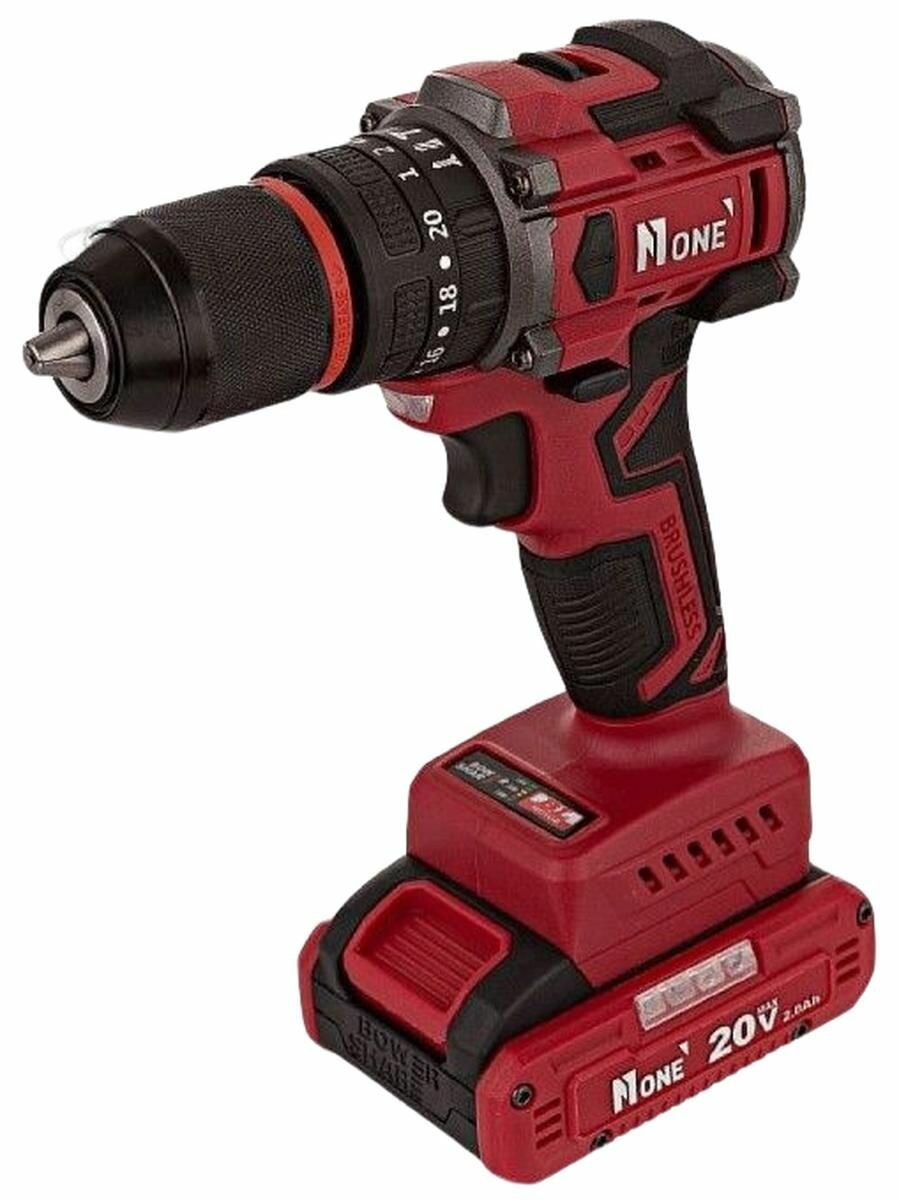 Дрель NUMBER ONE акк. уд CDI 20/2.0-IN-BR №1 (20В, Li-ion,2х2.0Ач, 50Нм, БЗП БЗП 1,5-13мм, б/щ)3кг кейс