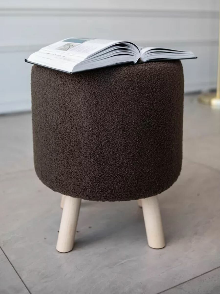 Пуфик в прихожую со съемным чехлом букле