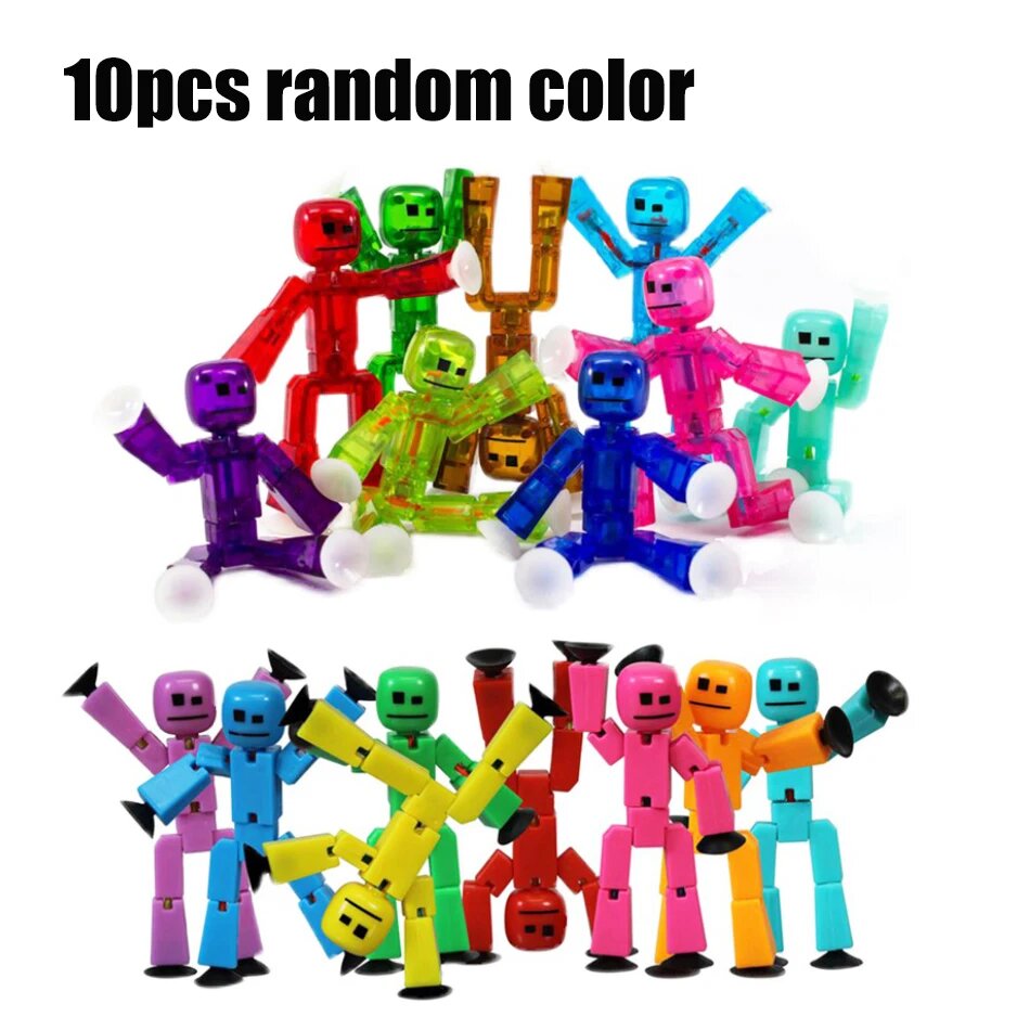 JUMRUN StikBot Липкий робот-присоска 10pcs Random color