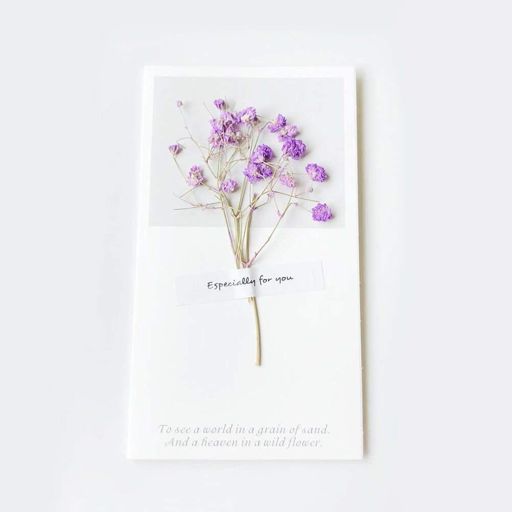 Открыток Для Праздника Из Бумаги С Засушенными Цветами 10шт