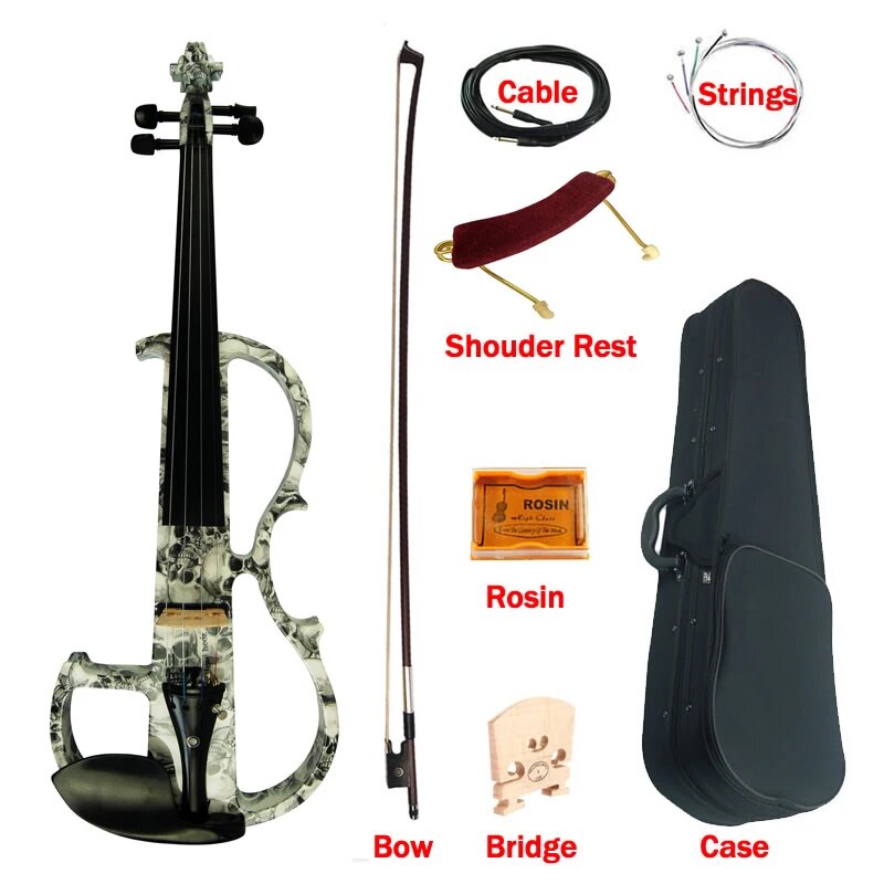 Электрическая скрипка DSG-1312 Череп Kinglos 4/4