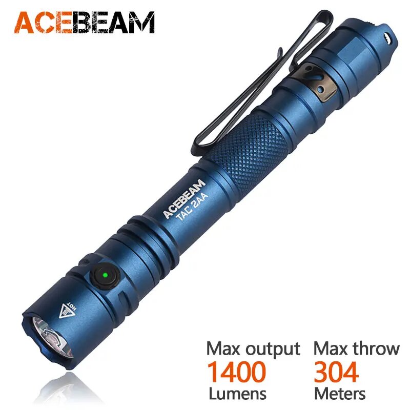 ACEBEAM TAC 2AA EDC фонарь Blue-6500k-SFT25R