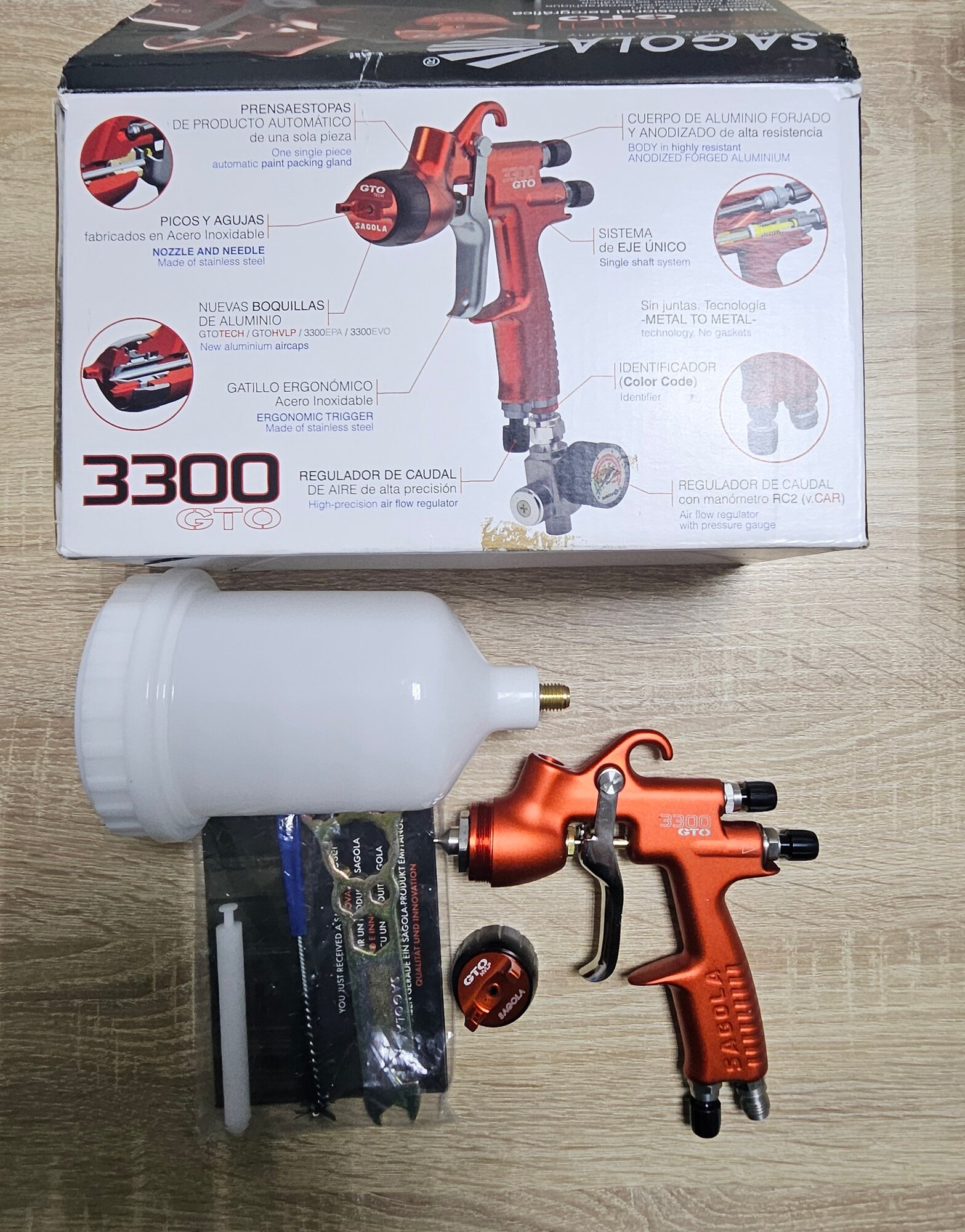 Краскопульт Sagola 3300 сопло 1.4 мм воздушная голова GTO HVLP