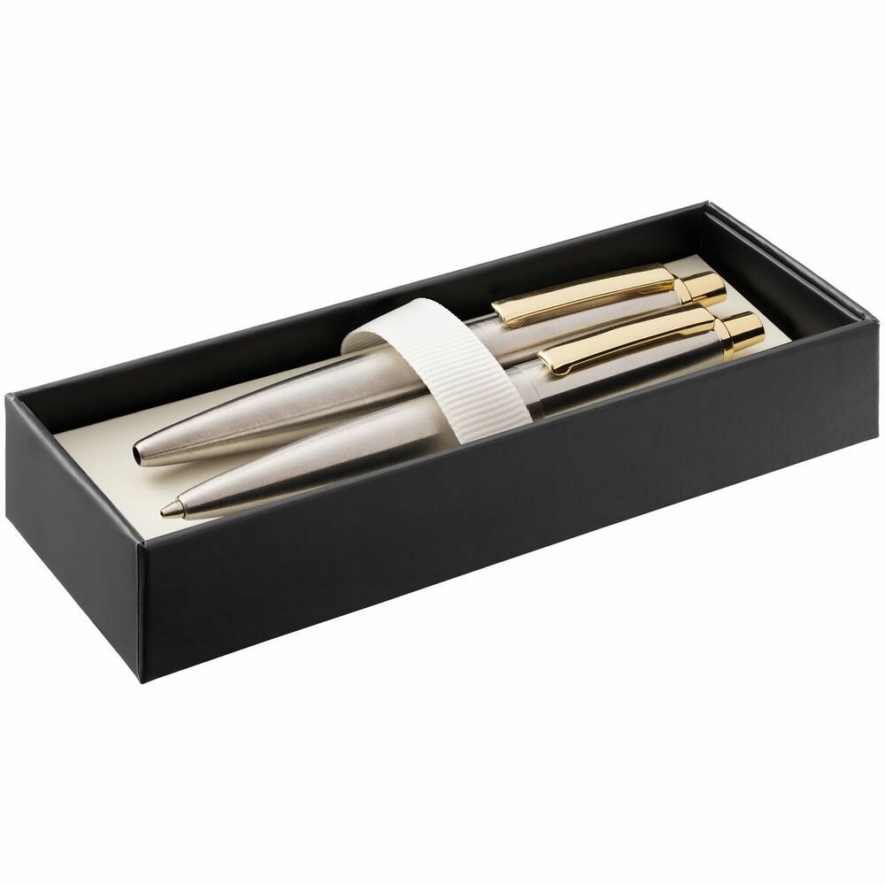 Подарочный набор из механического карандаша и ручки Poetica, золотистый, 17,4х5х2,9 см