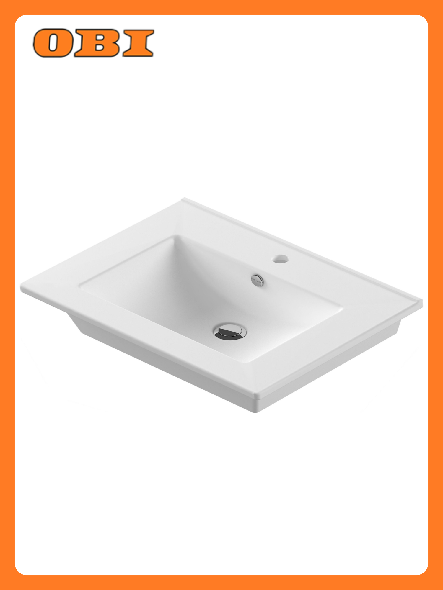 Раковина встраиваемая SANITA LUX Quadro QDR75SLWB01 75 см