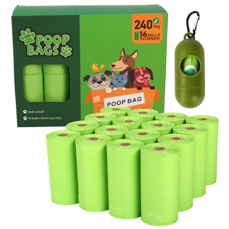 Кросс-бордерные полностью биоразлагаемые пакеты для уборки за питомцами, компостируемые пакеты для собачьих