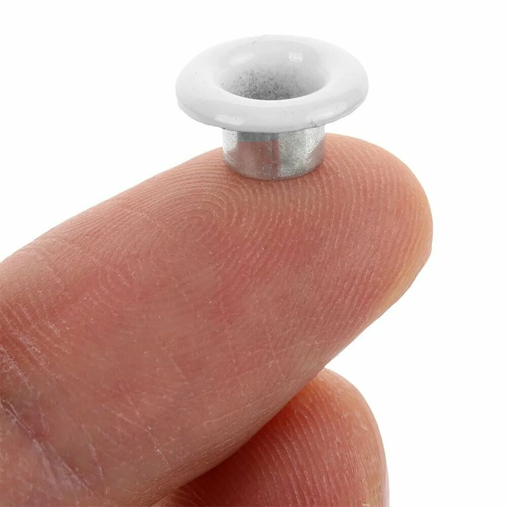 Белые металлические люверсы из железа для шнурков, для ремонта обуви и рукоделия, набор 50 шт, 5 мм