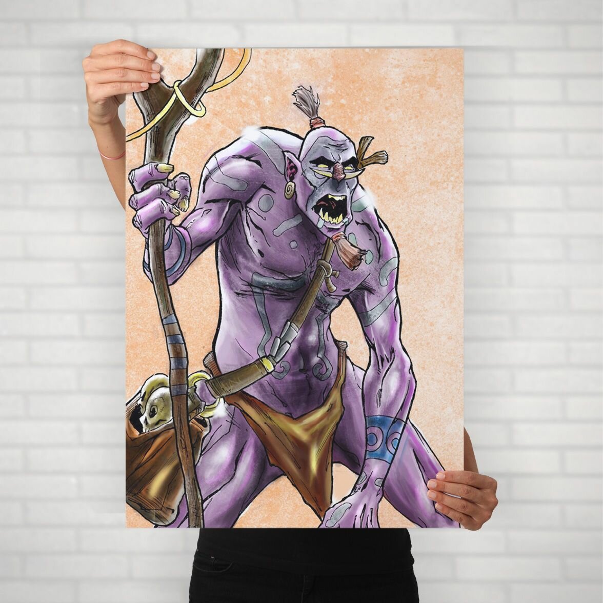 Плакат на стену для интерьера Dota 2 (Witch Doctor) - Постер по игре формата A2 (42х60 см)