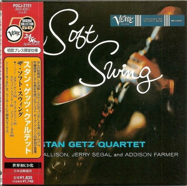 The Stan Getz Quartet. The Soft Swing (Mono, Paper Sleeve, Limited Edition, Japan, Verve Records, POCJ-2721, 1999, новый импортн. компакт-диск в заводской упаковке) CD