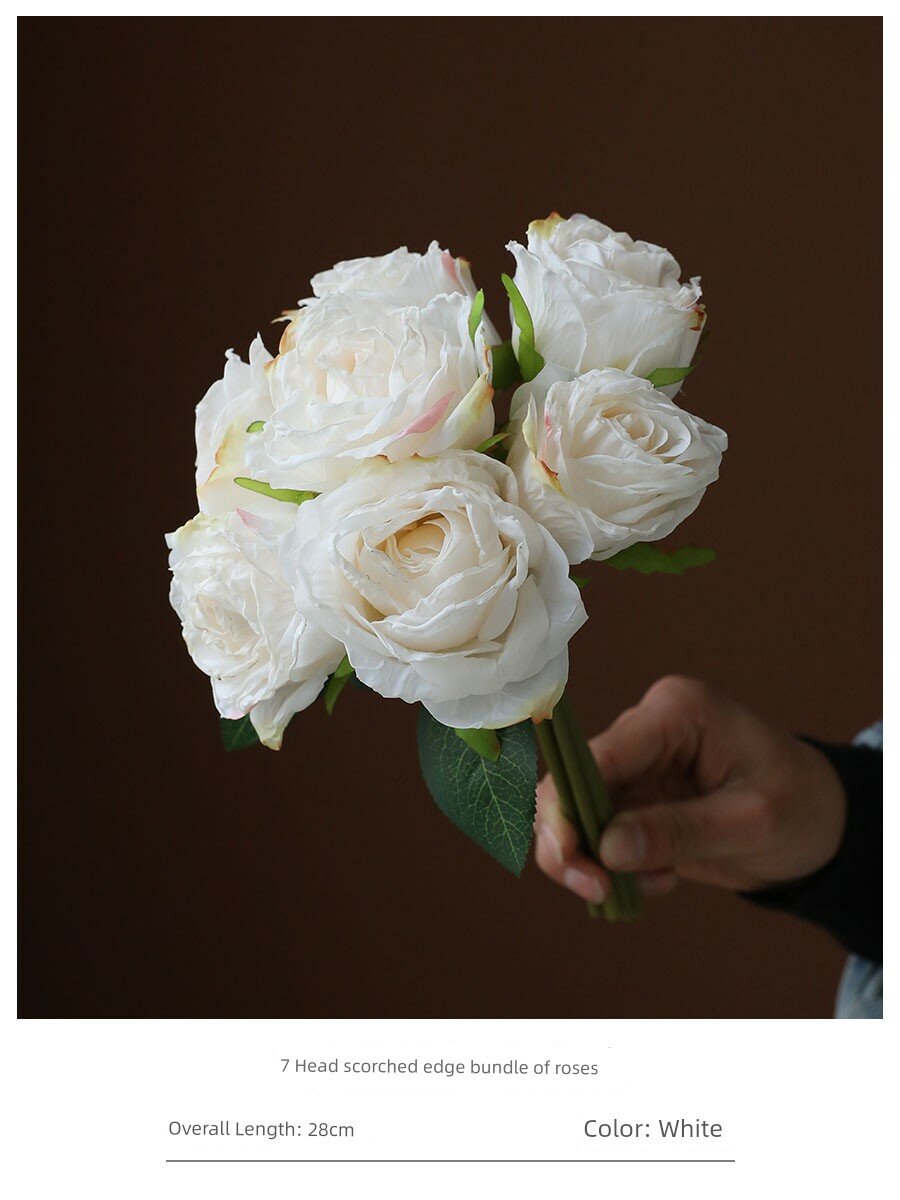 Высококачественный искусственный букет роз в стиле ретро, украшение из искусственных цветов, гостиная, обеденный стол,