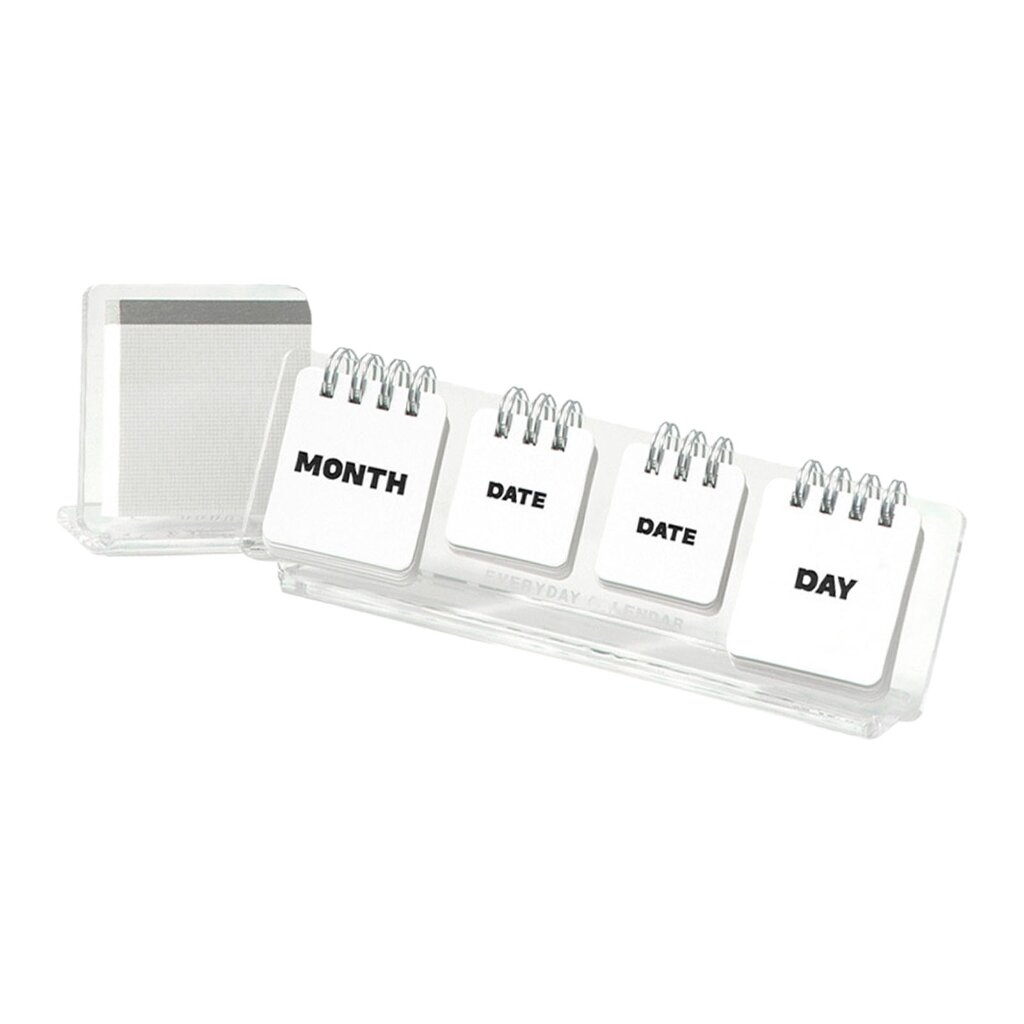 Настольный Календарь С Прозрачным Акриловым Дизайном, Неподвластные Времени Трекеры Дат для Домашнего Офиса