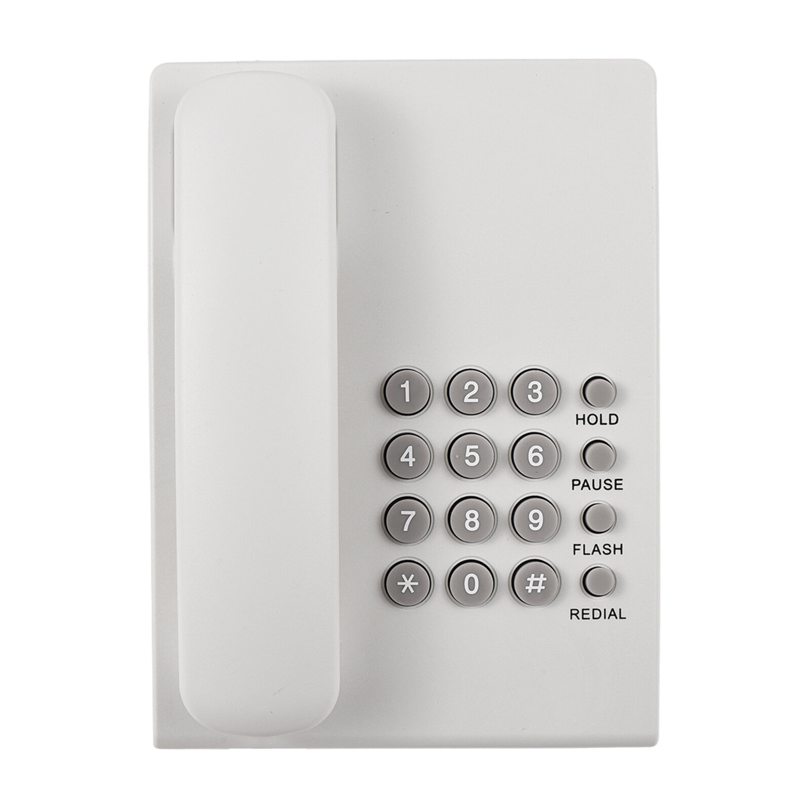 Столевой стационарный телефон со шнуром, монтируемый на стену, стационарный телефон с поддержкой перезвона/паузы/флеша/удержания, регулируемым звуком звонка, без необходимости в электросети/батарейках для дома, гостиничной рецепции, офиса, банка,