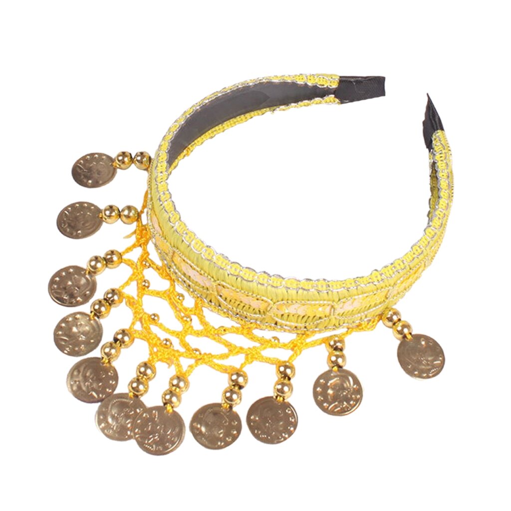 Гребень для волос в головном уборе для этнических танцев-желтый
