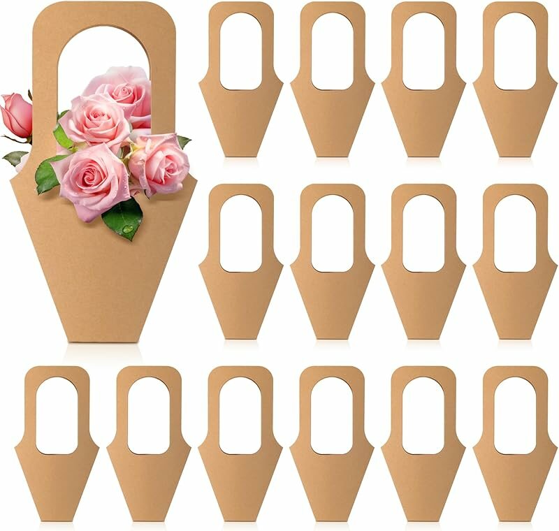 20 шт. бумажных цветочных подарочных пакетов