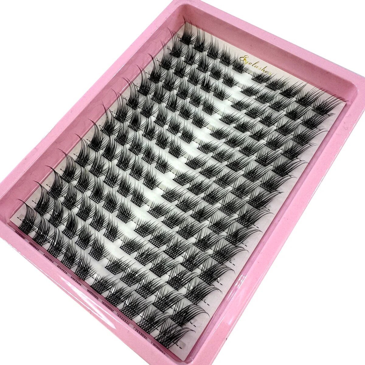 Смесь для наращивания ресниц с одним кластером, 3D пушистые сегментированные натуральные норки, эффект кошачьего глаза, макияж, отдельные накладные ресницы