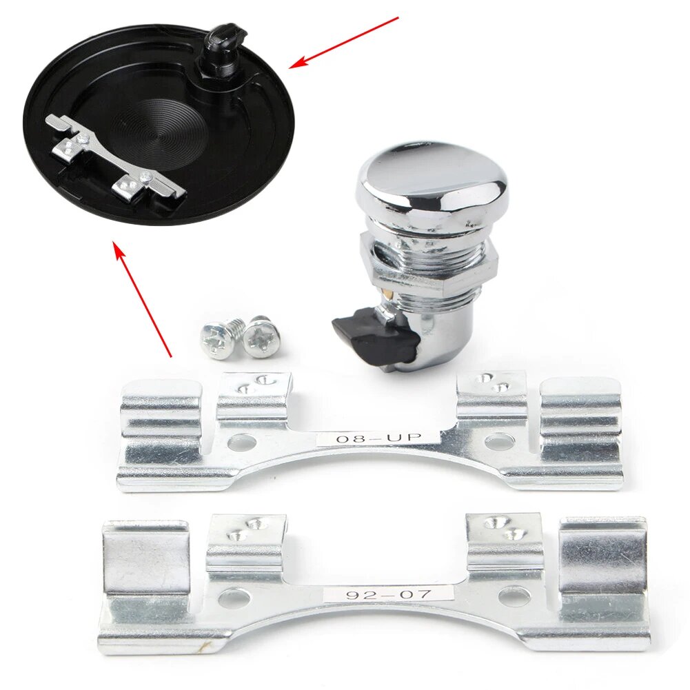 Мотоциклетная кнопка топливной двери, крышка бензобака для Harley Davidson Touring Road Glide 1992-2016, черный алюминий с ЧПУ