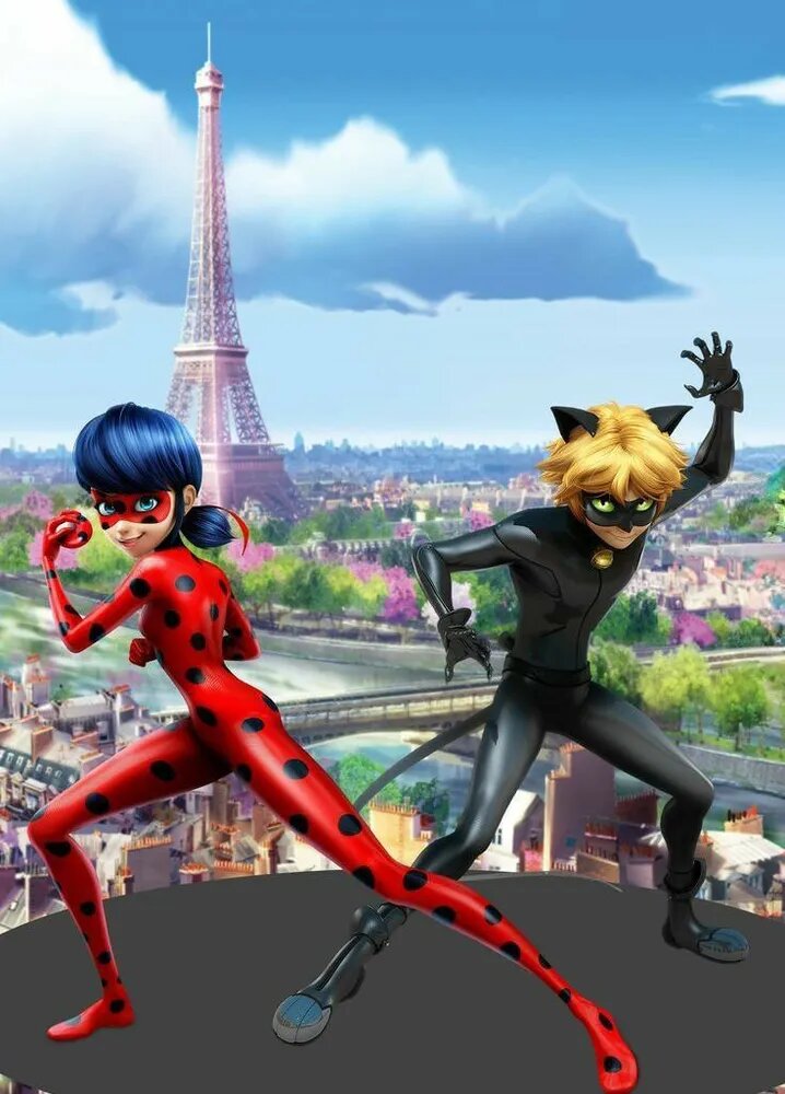 Алмазная Мозаика "Леди Баг И Супер-Кот" 40х50 См Алмазная Вышивка / Картина Стразами Подарков / Украшения