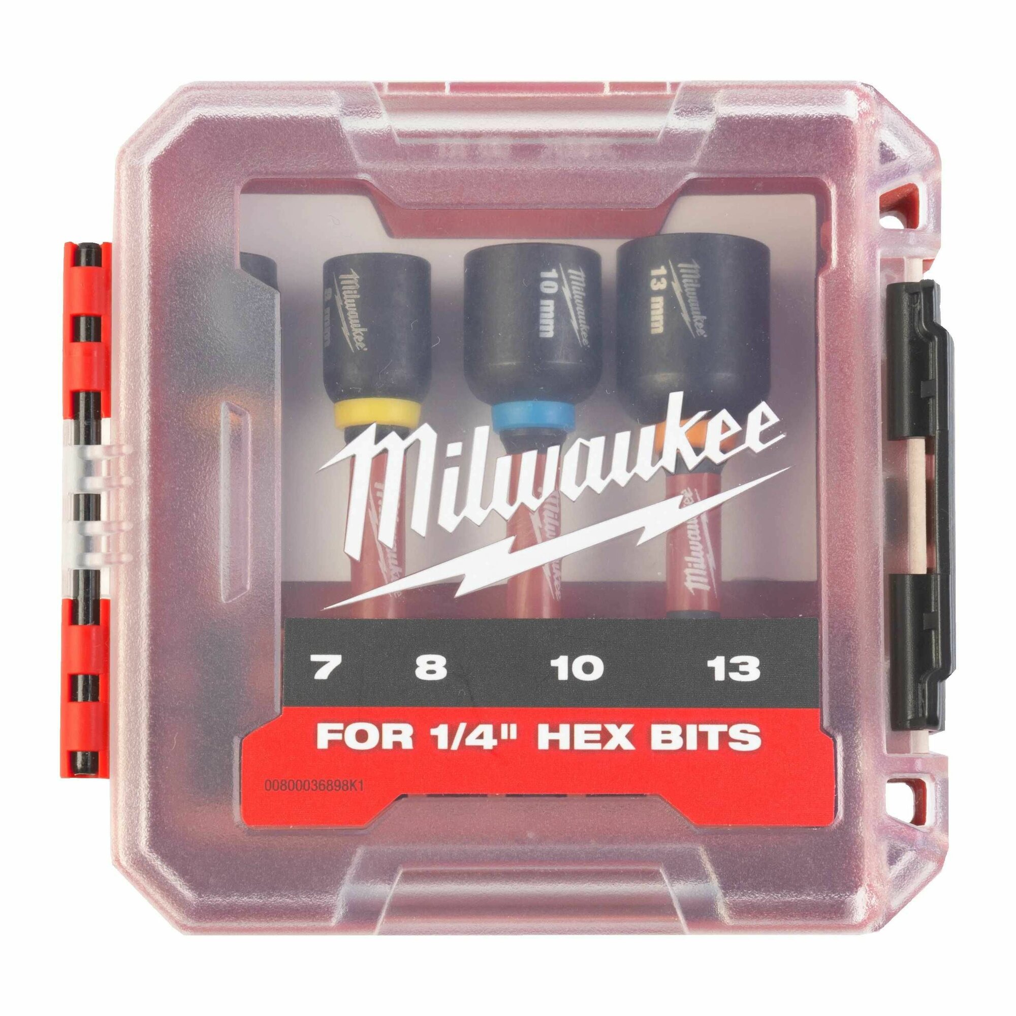 Насадки магнитные торцевые SHOCKWAVE 1/4"HEX, набор 4 шт, 7/8/10/13 мм GEN II Milwaukee 4932492445