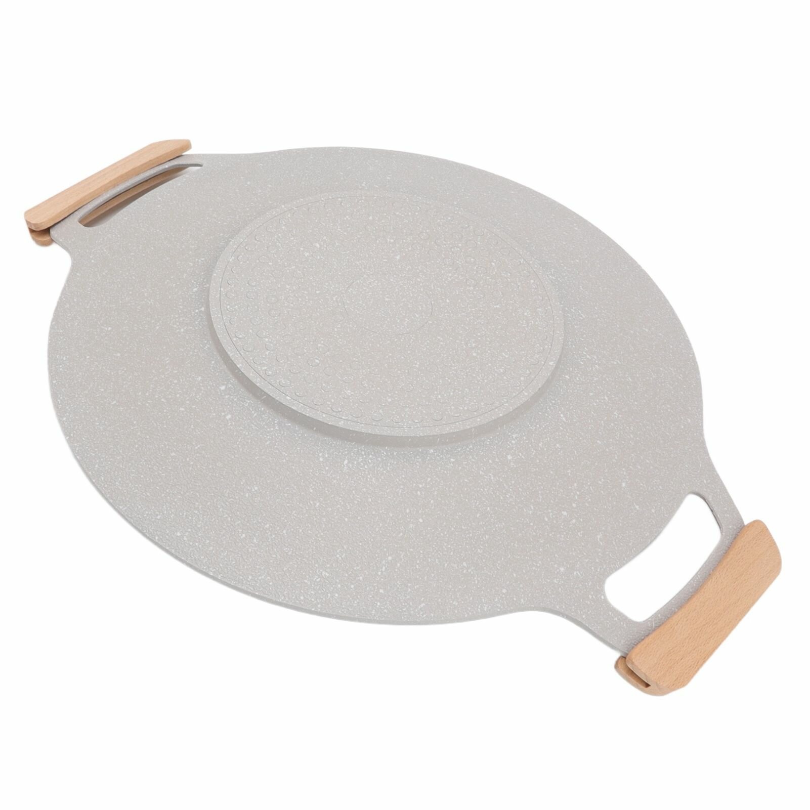 Корейская сковорода-гриль для дома и улицы с антипригарным покрытием, алюминиевая гриль-плита для барбекю с ручками для газовой плиты, индукционная плита 34 см/13,4 дюйма