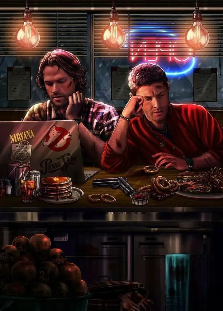 Алмазная Мозаика "Сверхъестественное" 40х50 См Алмазная Вышивка / Картина Стразами Подарков / Украшения