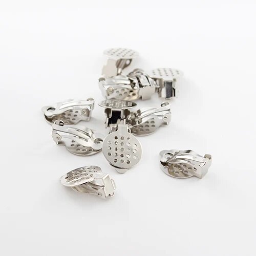 Медные зажимы для ушей SAUVOO, родиевый/золотой цвет, 15 мм rhodium color