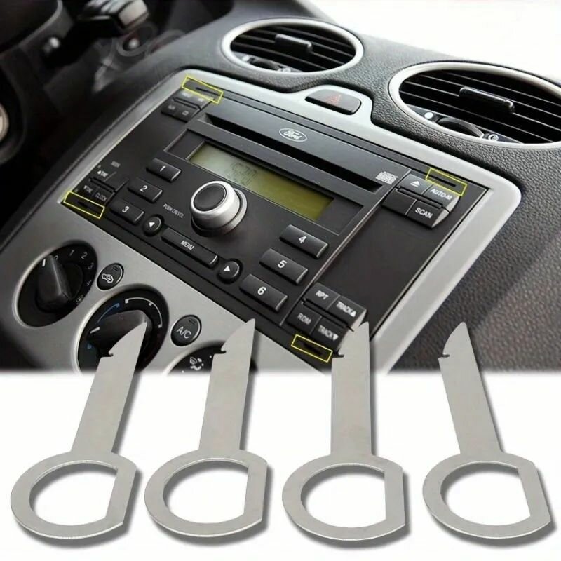 Ключи съемники авто магнитол 4 шт для Audi Ford Mercedes Benz Volkswagen
