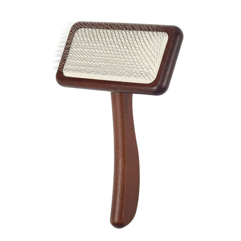 Расческа для домашних животных Hartley, игольчатая расческа, деревянная ручка для ухода за кошками, щетка для шерсти собак, расческа для распутывания шерсти Тедди