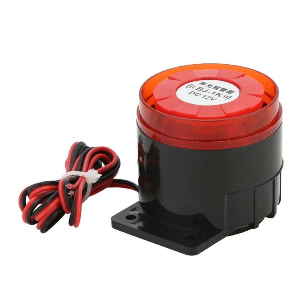 Сирена сигнализации 115 дБ с проблесковым маячком, 12 В постоянного тока