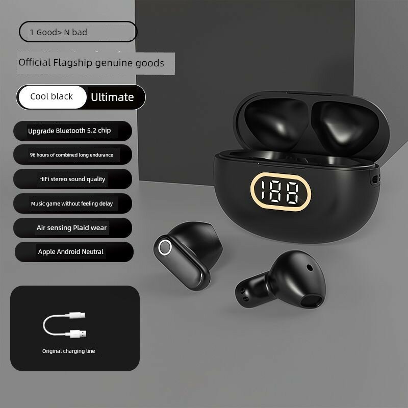 Беспроводные наушники TWS с Bluetooth 5.2, HiFi стереозвуком и удобной посадкой для повседневного использования