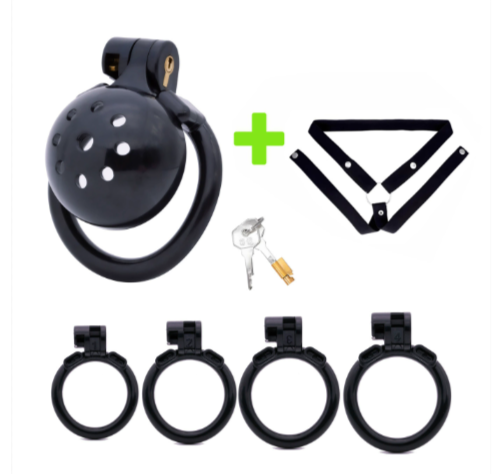 Пояс верности "Hotplease flat teabag", с трусиками, 18+, черный