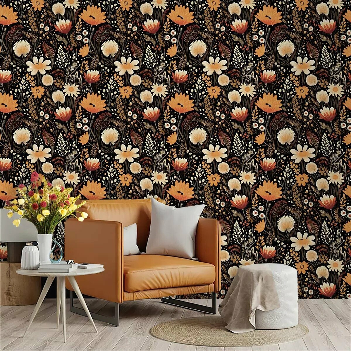 Виниловые обои JOUP лесные растения цветы самоклеящиеся, лес, 45*300см