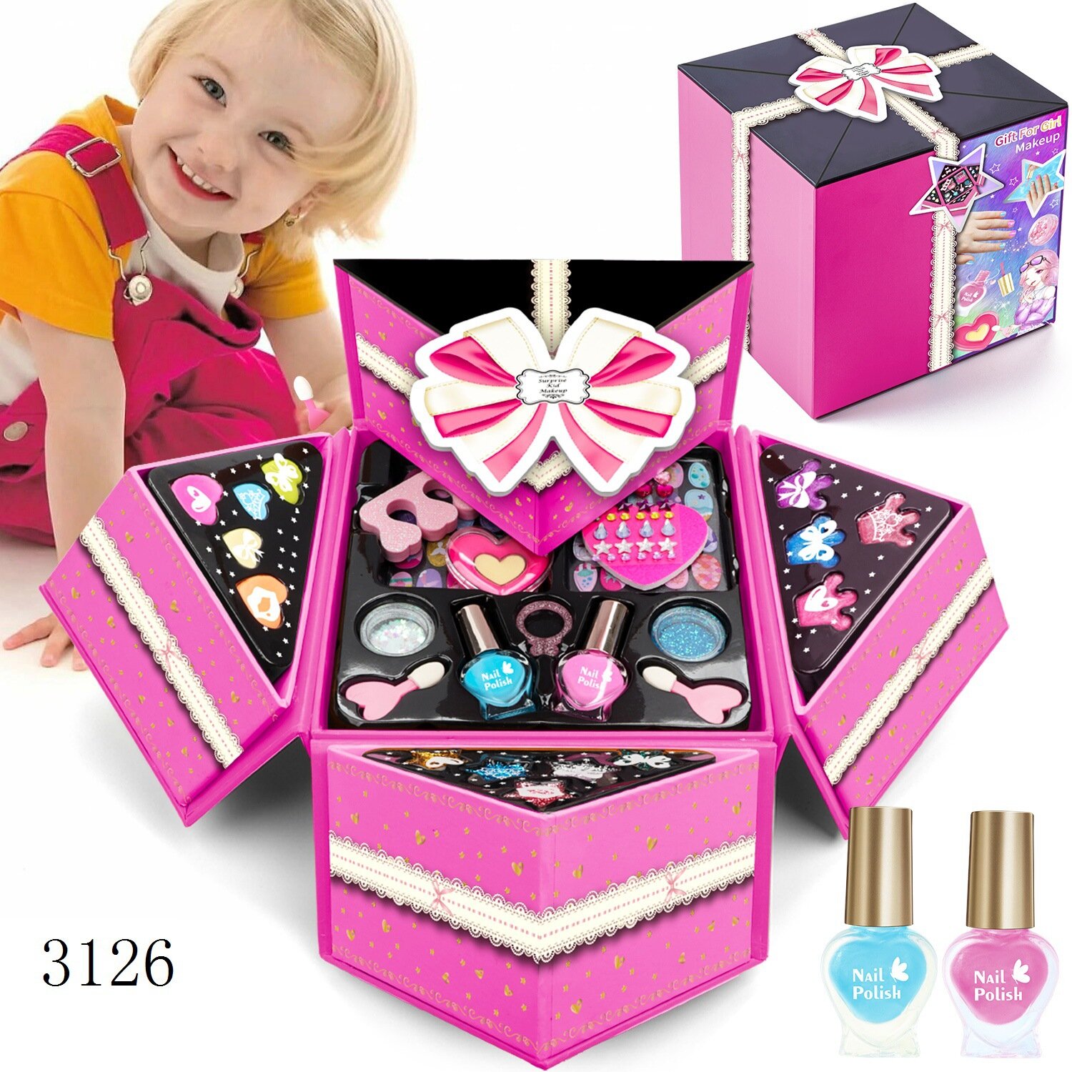 Новый набор детской косметики, игрушечная сумочка для девочек, помада, принцесса, набор красоты