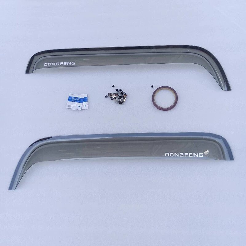 Дефлекторы окон (ветровики) для грузовиков Dongfeng Tianlong KX GX New Tianlong KL KC VL с декоративной пряжкой