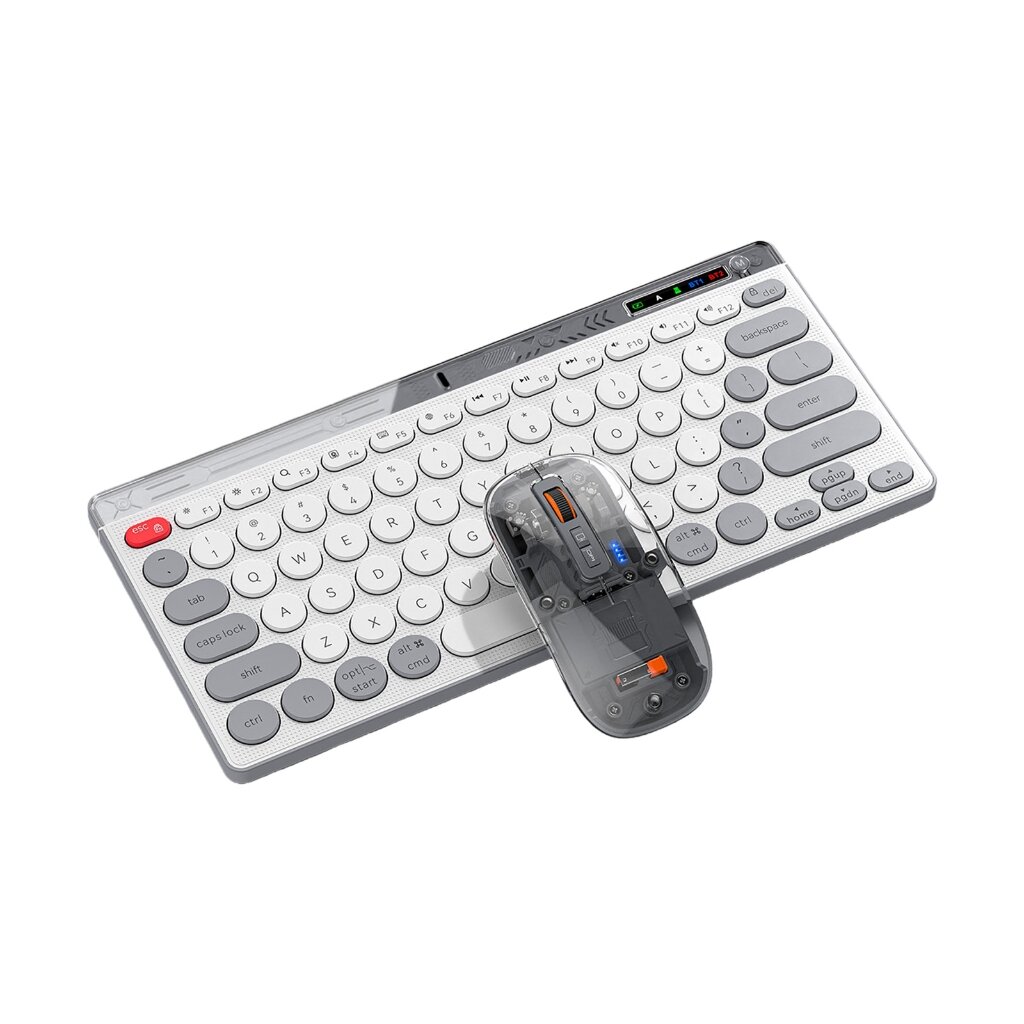 Беспроводные Клавиатуры с несколькими ОС, Набор Мышей 78 клАвиш, Портативные Двухрежимные Bluetooth-совместимые Шумоподавители 2.4G, Эргономичные для ПК