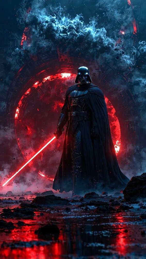 Алмазная Картина "звездные Войны Темный Дарт Вейдер" 5D Круглый Бриллиант 40x50 См.