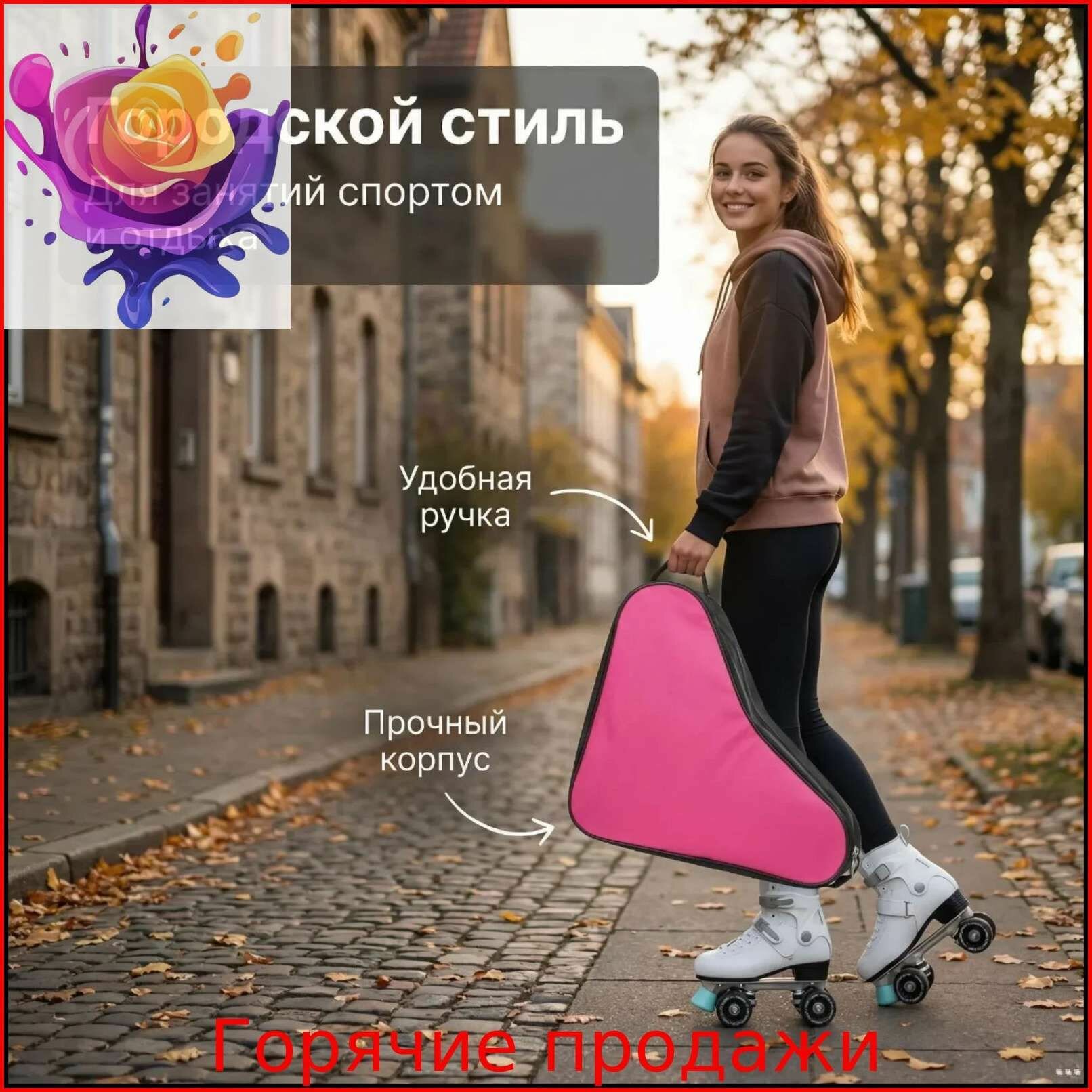 Сумка для скейтборда розового и черного цветов