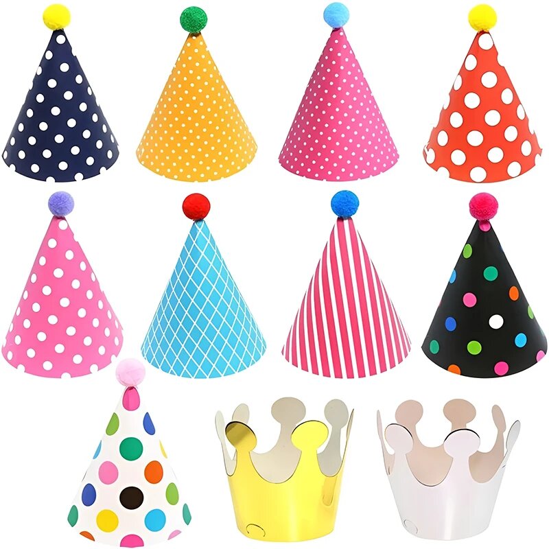 Бумажные шляпки-конусы для дня рождения PDMZ003