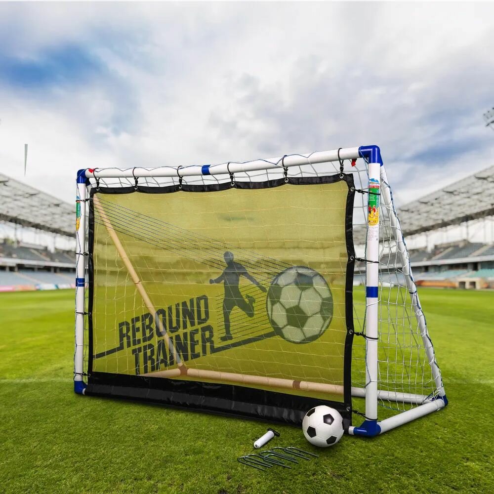 Ворота футбольные DFC GOAL7339A, 183 x 96 x 130 см, в комплекте мяч и насос