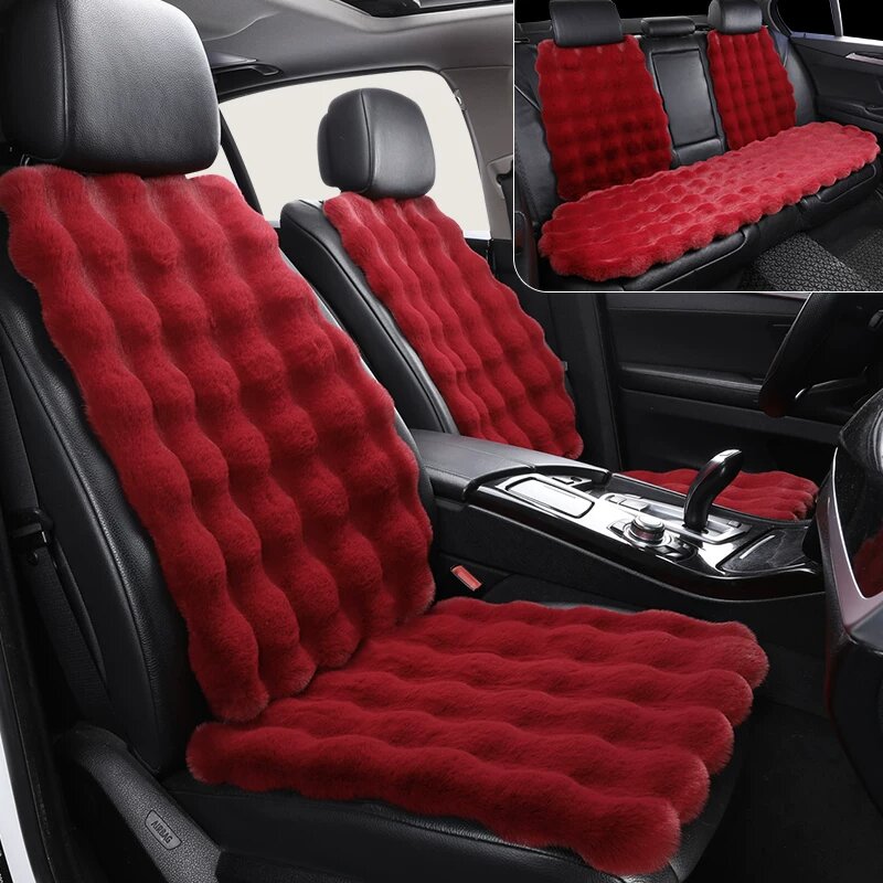 Зимняя накидка на автомобильное сиденье, плюшевая, цельная, из пузырчатого вельвета, утолщенная и уплотненная, новая,