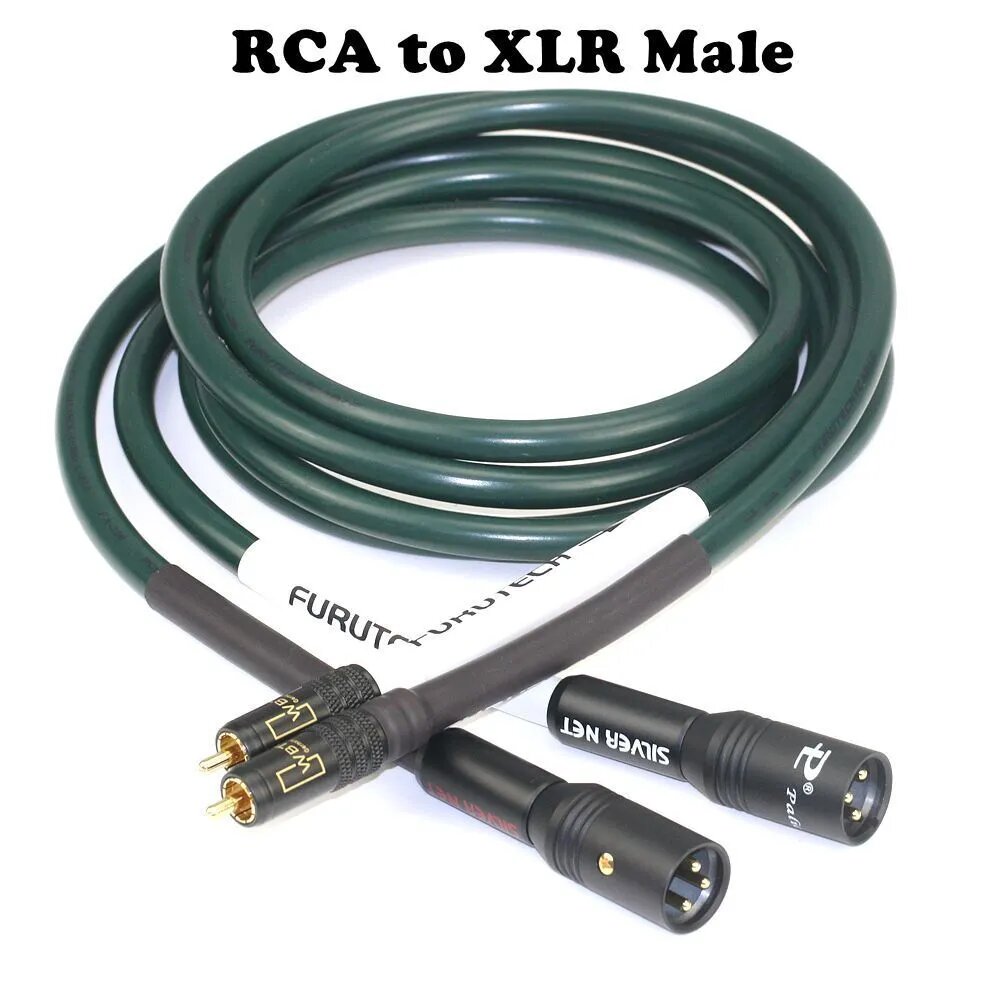 Furutech Аудиокабель RCA/XLR, 0.5 м, темно-зеленый