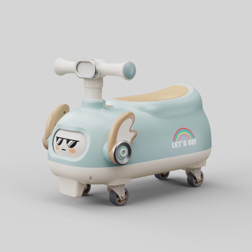 Детский арахисовый автомобиль 2-в-1, многофункциональный самокат для детей 1-3 лет, подарок, крутящийся автомобиль, качающийся автомобиль