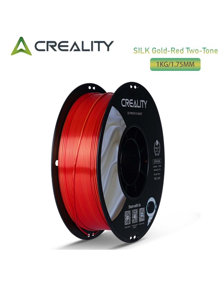 Катушка CR-Silk пластика Creality, 1,75 мм 1кг, для 3D принтеров Золотая и красная двойная линия