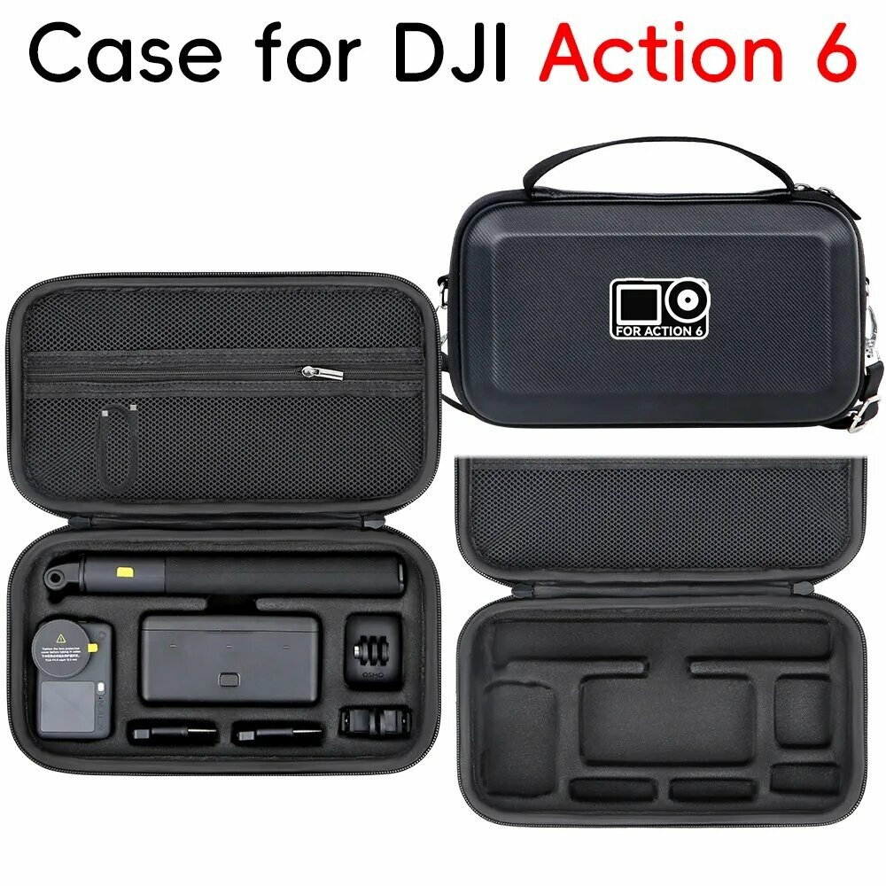Для DJI OSMO Action 6 Чехол для хранения с плечевым ремнем, сумка из полиуретана, сумка для Action 6, пылезащитные аксессуары