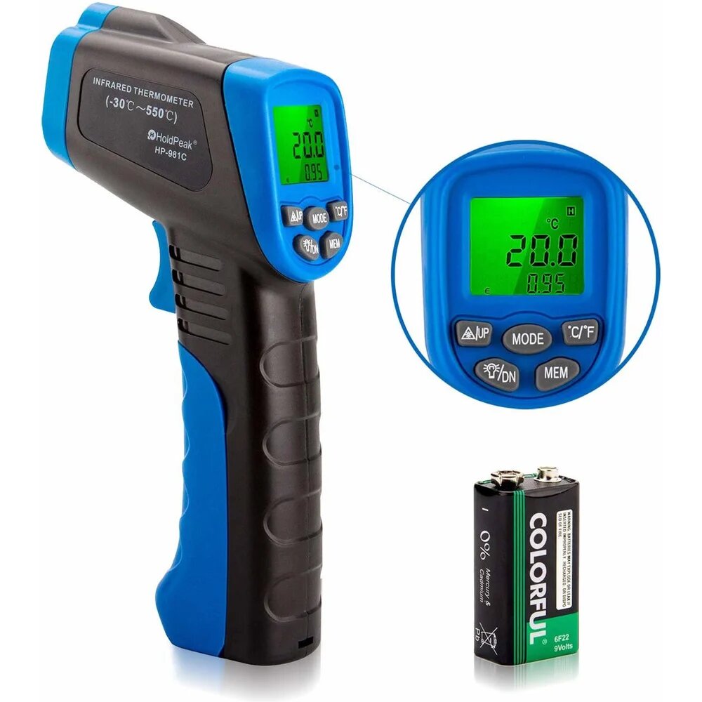 Инфракрасный пирометр HoldPeak HP-981C