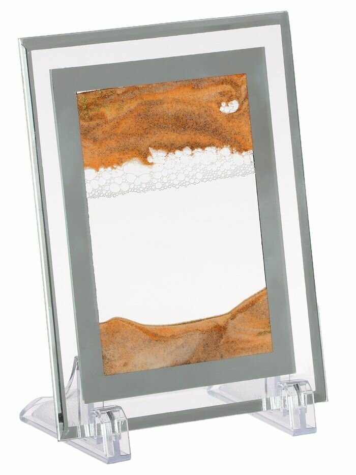 Песочные часы КНР Песочные часы-картина, 18х13 см, песок оранжевый