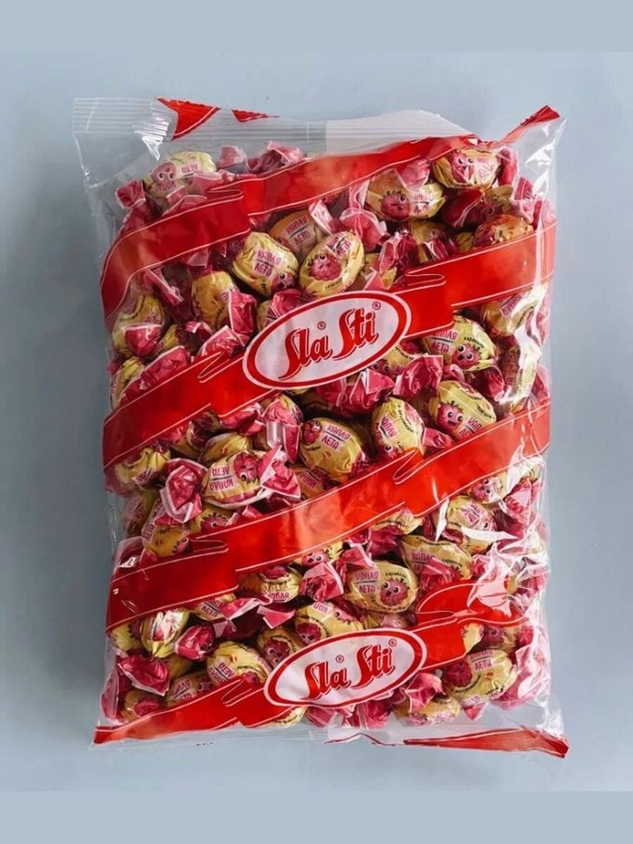 Конфеты Карамель "Капля лета" со вкусом малины 3 кг