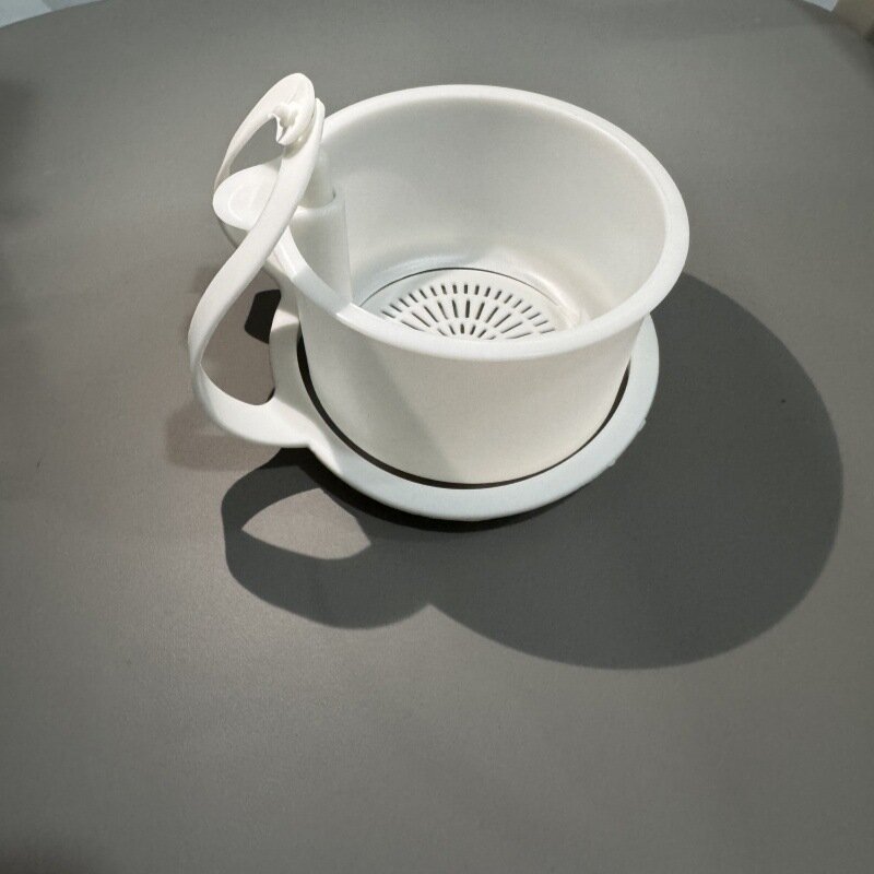 Подвесная корзина-фильтр для кухни, таз для мытья овощей с сетчатым фильтром с нажимным механизмом для мытья фруктов и фильтрации остатков.