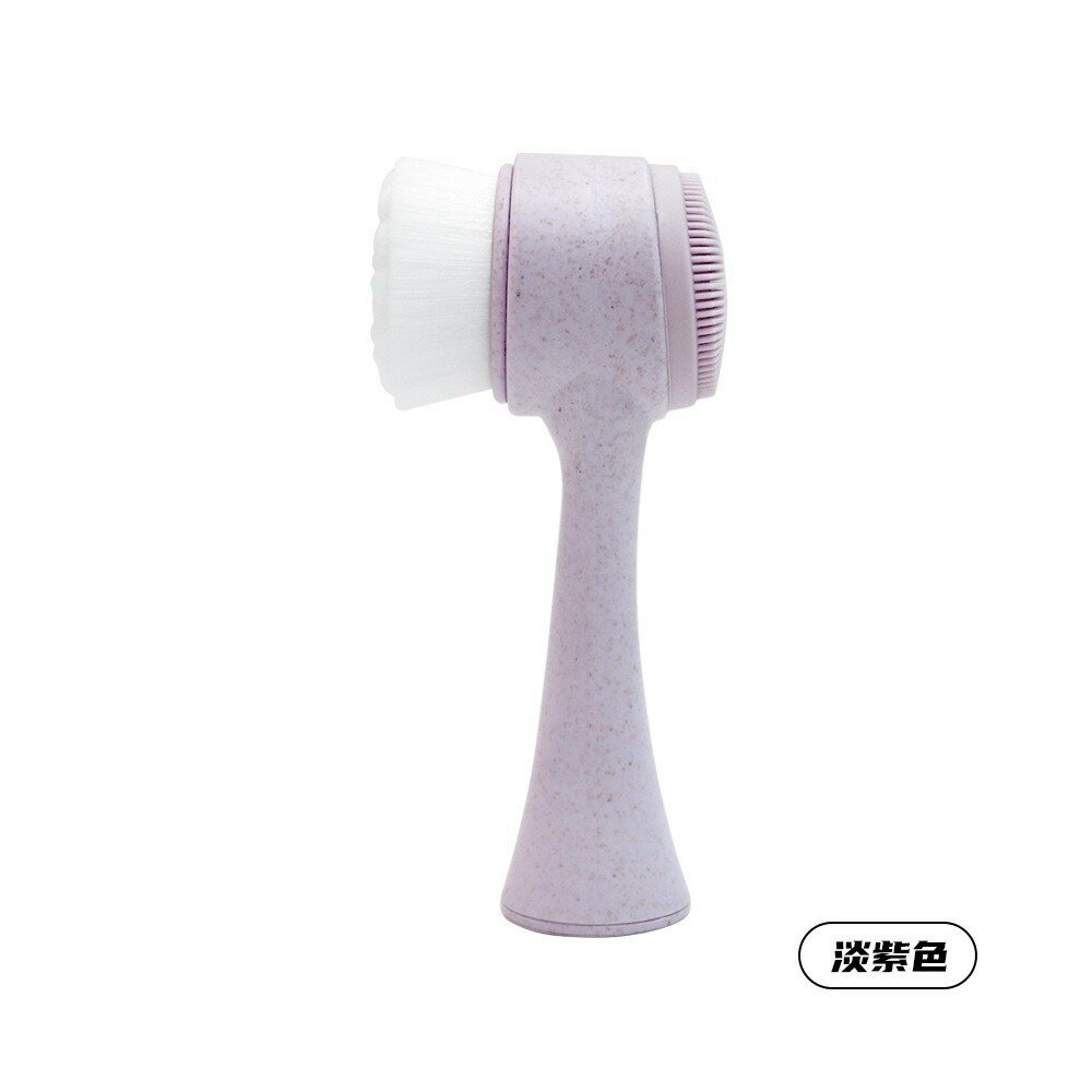 Силиконовая щетка для умывания лица с мягкими щетинками, двусторонняя очищающая щетка, ручная щетка для очищения лица, удалитель черных точек, волшебная очищающая щетка