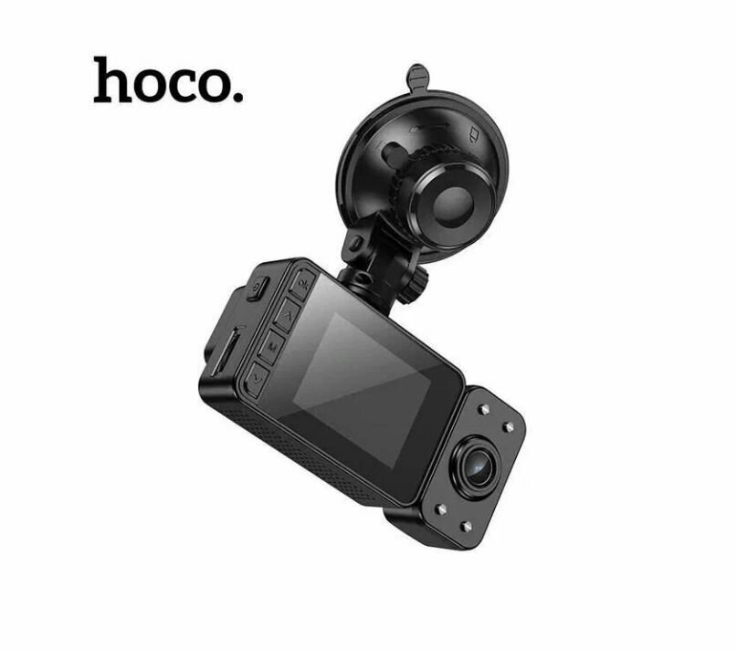 Автомобильный видеорегистратор Hoco Di62, с Wi-Fi и тремя камерами