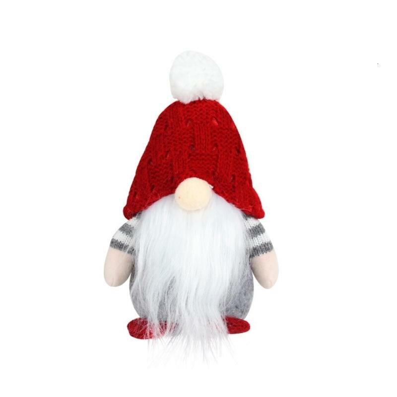 Вязаные новогодние игрушки, кукла с бородой